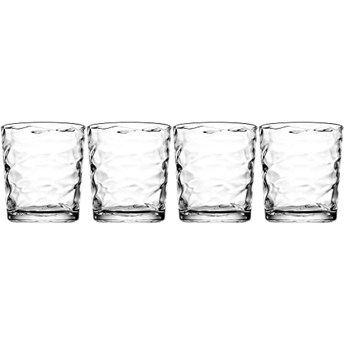 Glaver's Whiskey Glasses 13 oz. Barware Set of 4 Old Fashioned Glasses for Whisky, Scotch, Bourbon, Liquor, Juice, and Cocktails.