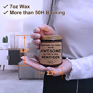 BrightinWint Vanilla Scented Candles, Candle Gifts for Women Men, You are Awesome Candle Unique Candles for Home Scented, Encouragement Gifts for Women, Men, Family, Best Friend, Coworker