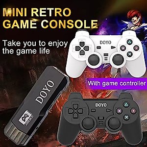 Wireless Retro Game Console,Handheld TV Game Console 4K HDMI Output, Dual 2.4G Wireless Controllers - Plug & Play Nostalgic Gaming System