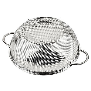 HÖLM 3-Piece Stainless Steel Mesh Micro-Perforated Strainer Colander Set (1-Quart, 2.5-Quart and 4.5-Quart)