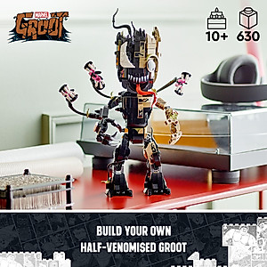 LEGO Marvel Venomized Groot 76249 Transformable Marvel Toy for Play and Display, Buildable Marvel Action Figure for Fans of the Guardians of the Galaxy Movie, Birthday Gift for 10 Year Old Kids