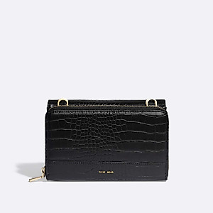 Pixie Mood Jane 7.5 x 5.13 Vegan Leather 2-in-1 Crossbody Wallet Purse, Black