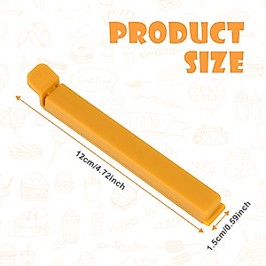 AUAUY 15 PCS Snack Bag Clips with Magnet Backs, Reusable Plastic Sealing Clips for Food Packages, Multipurpose Barrette-style Design Food Bag Clips for Kitchen Storage, 4.72in, Candy Color (5 Colors)