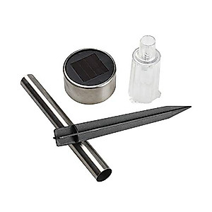 Wellgium Solar Lights Outdoor, Solar Lights Garden Lights Landscape Lighting Pathway Lights for Lawn Patio Stainless Steel-12 Pack(6 Colors)