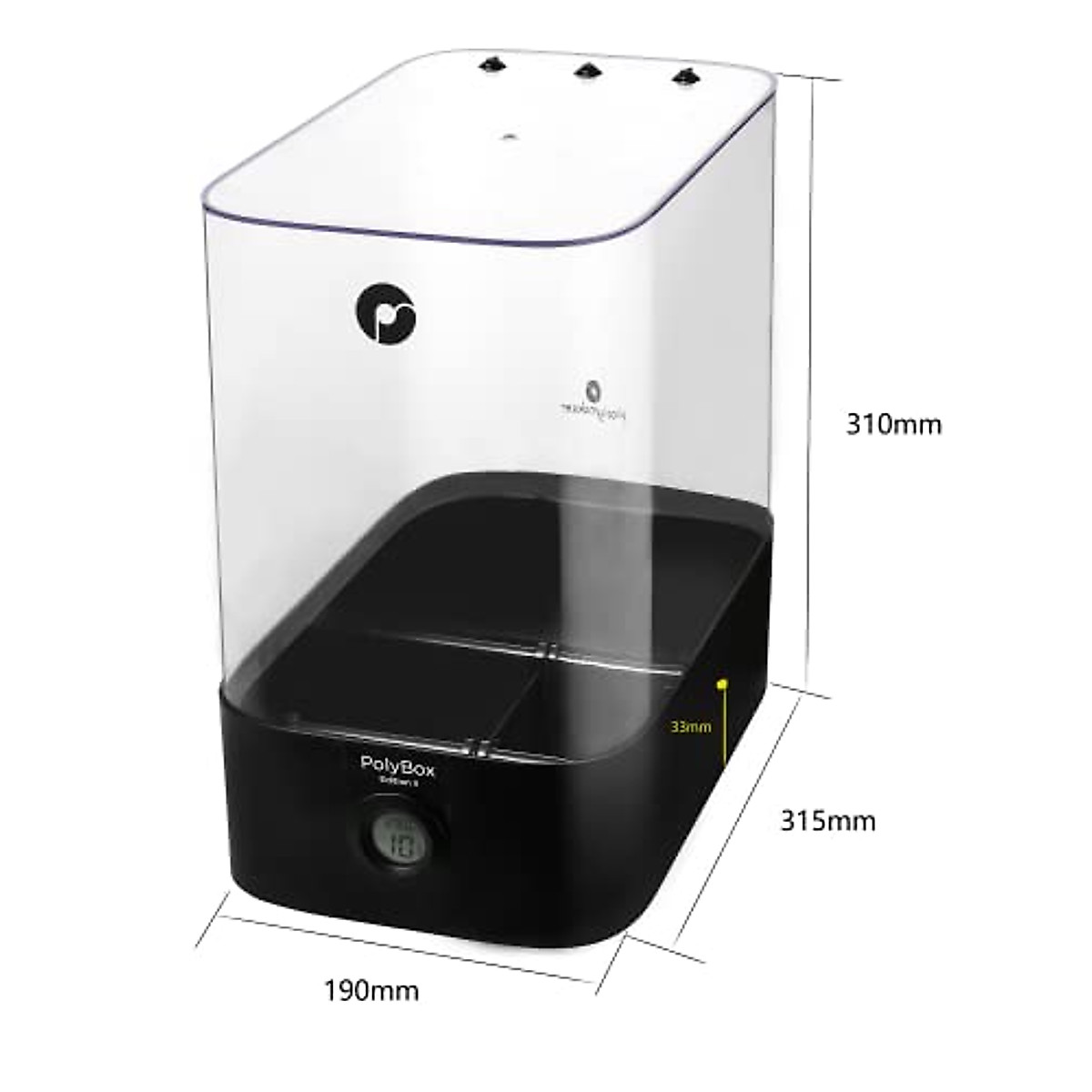 Polymaker Filament Storage Box for 2x1kg Spools or 3kg Spool- PolyBox Edition II 3D Printer Filament Storage Filament Holder 3D Filament Spool Storage Box 3D Printing Filament