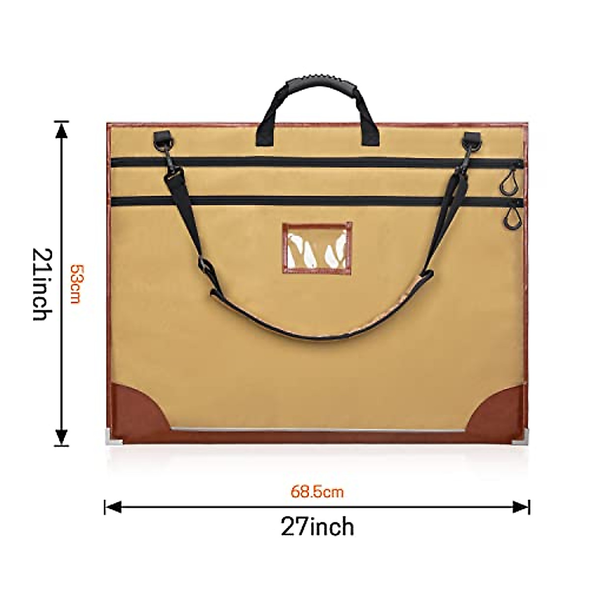 Professional Art Portfolio Bag with Detachable Shoulder Straps, Poster Board Large Storage Bag, Art Portfolio Folder for Artwork for Artists and Students