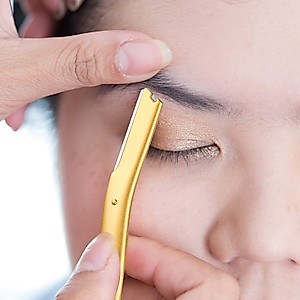 Dermaplaning tool, Stainless steel eyebrow trimmer, Women Facial Razor for Hair Removal, Scraper hair removal knife, Set of 2