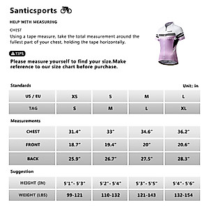 Santic Women's Full-Zip Short Sleeve Cycling Jersey