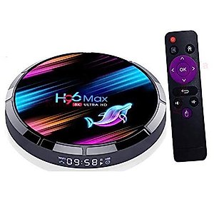 Android 9.0 TV Box Amlogic S905X3 H96 MAX X3 Android TV Box 4GB RAM 64GB ROM Dual-WiFi 2.4GHz/5GHz BT 4.0 Quad Core 64 Bits 3D/8K Full HD/H.265/USB3.0 1000M
