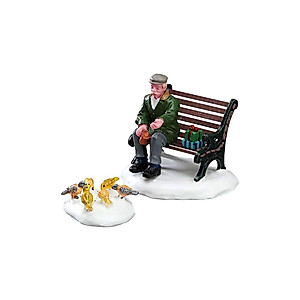 Lemax 42905 Caddington Village Figurine: Feeding Pigeons