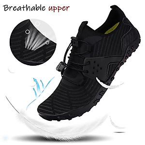 MAYZERO Men Water Shoes Women Barefoot Quick-Dry Aqua Shoes Surf Beach Pool Swim Shoes Wide Toe Lake River Hiking Kayaking Boating Water Socks