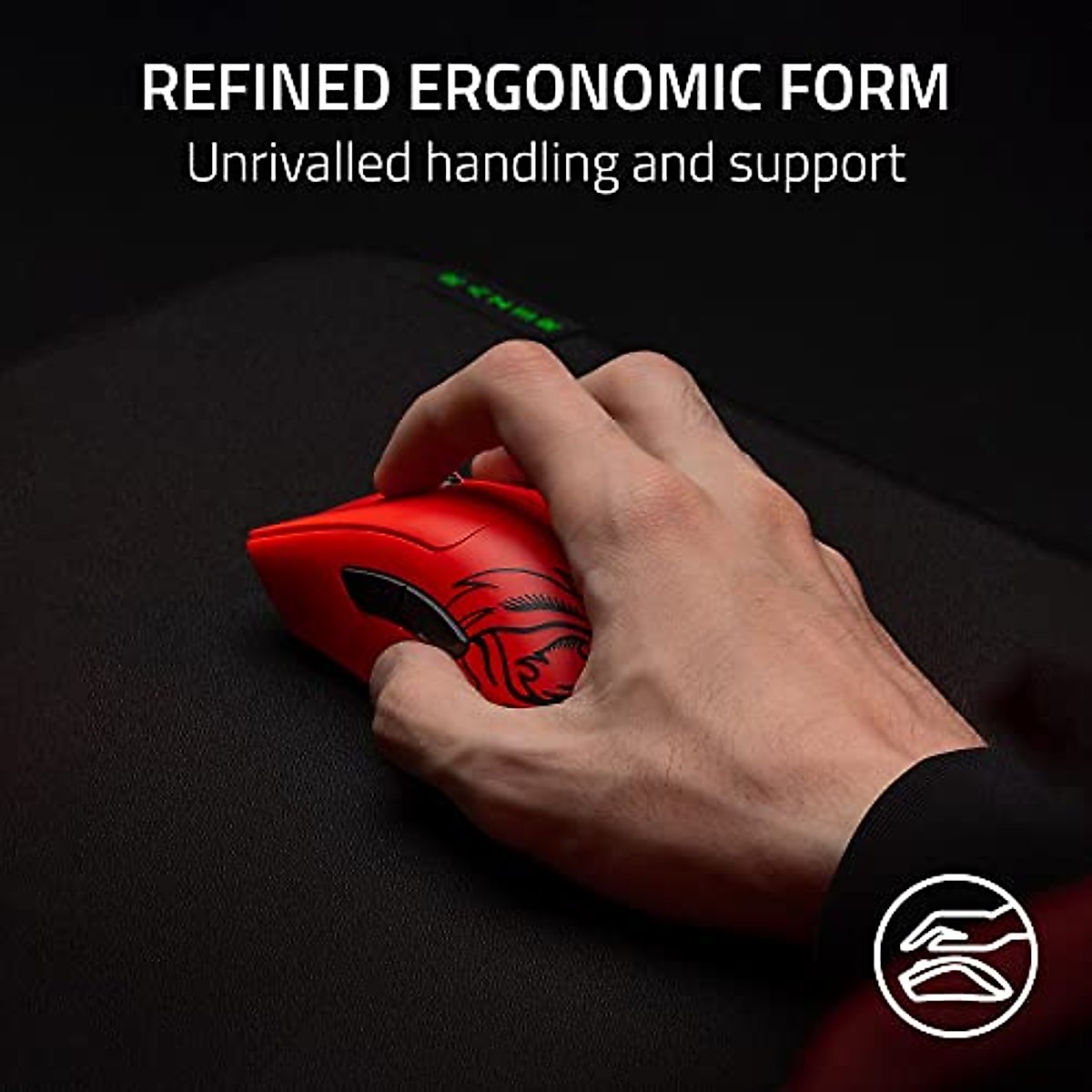 Razer DeathAdder V3 Pro Wireless Gaming Mouse: 63g Lightweight - Focus Pro 30K Optical Sensor - Optical Switches Gen-3 - HyperSpeed Wireless - 6 Programmable Buttons - 90 Hr Battery - Faker Edition