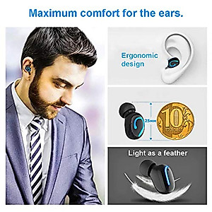 TWS Headphones Wireless Compatible with iPhone 12, Mini, Pro, Pro Max - Earbuds Earphones True Wireless Stereo Headset Hands-Free Mic Charging Case