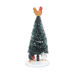 Department 56 Village Accessories Twelve Days of Christmas Three French Hens Tree Figurine, 5.5 Inch, Multicolor