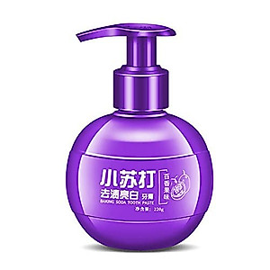 220g Instant Clean Intensive Stain Removal Whitening Toothpaste Baking Soda Blueberry Flavor Toothpaste Prevent Tooth Decay (Purple)
