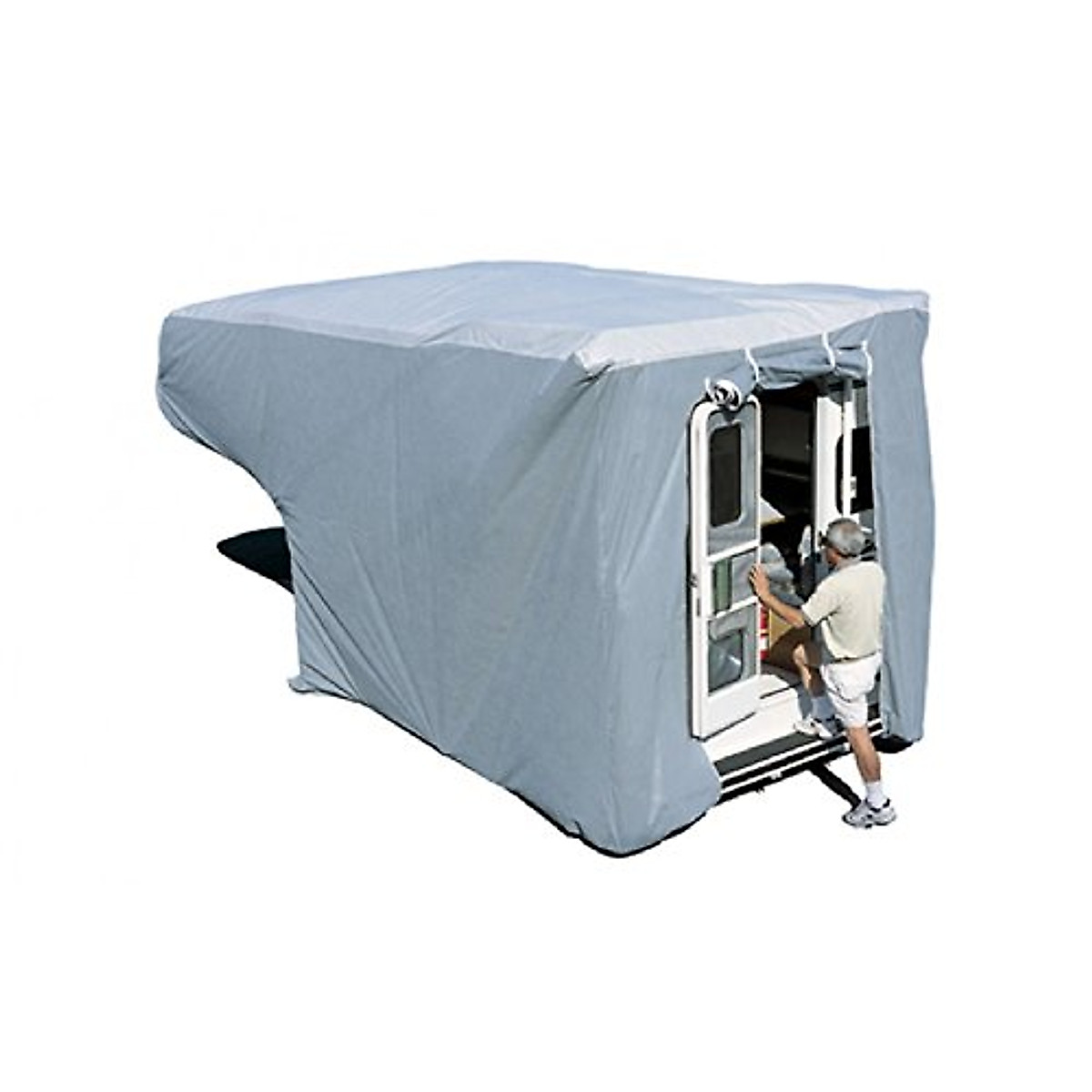 ADCO 12264 SFS Aqua Shed Truck Camper Cover - 8' to 10' Queen Bed , Gray, Medium - Queen 193 Inch -213 Inch