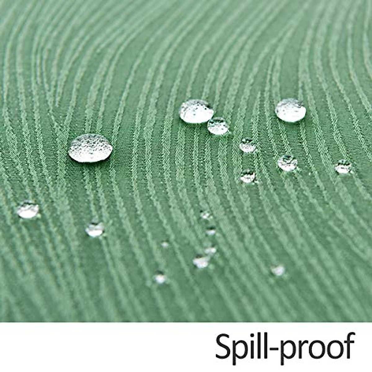 maxmill Jacquard Table Cloth Swirl Pattern Spillproof Wrinkle Resistant Oil Proof Heavy Weight Soft Tablecloth for Kitchen Dinning Tabletop Outdoor Picnic Rectangle 52 x 70 Inch Sage Green