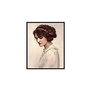 Poster Master Vintage Photograph Poster - Retro Portrait Print - 8x10 UNFRAMED Wall Art - Gift for Artist, Friend - Lily Elsie, English Actress, Beautiful Woman, Fashion - Wall Decor for Home, Office