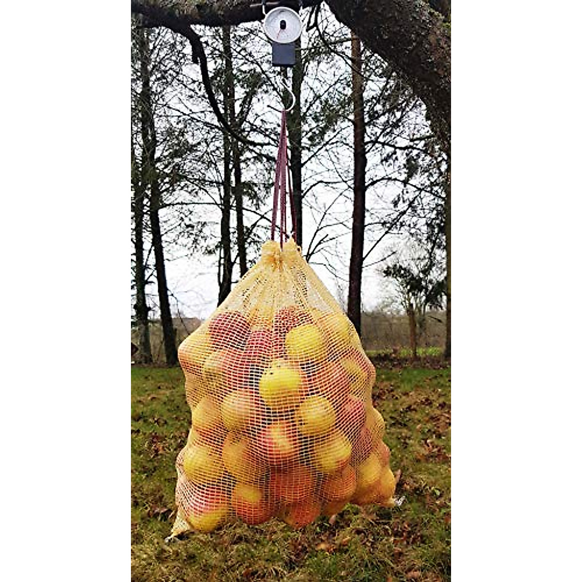 ShoplineON Reusable Vegetable Storage Bags 30 lbs – Heavy Duty Grocery Mesh Sacks Holds up to 30 lbs - Breathable Produce Citrus Potato Onion Storage - Washable Net Bags 18” x 26” Pack of 5