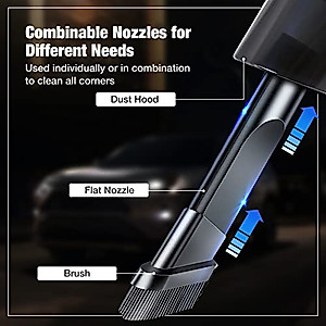 Car Vacuum Cleaner Handheld Vacuum High Power 120W/12kPa Handheld Portable Car Vacuum Mini Vacuum Cleaner with Low Noise Wet and Dry Use Auto Hand Vacuum Cordless Vacuum Cleaner for Car Home Cleanning