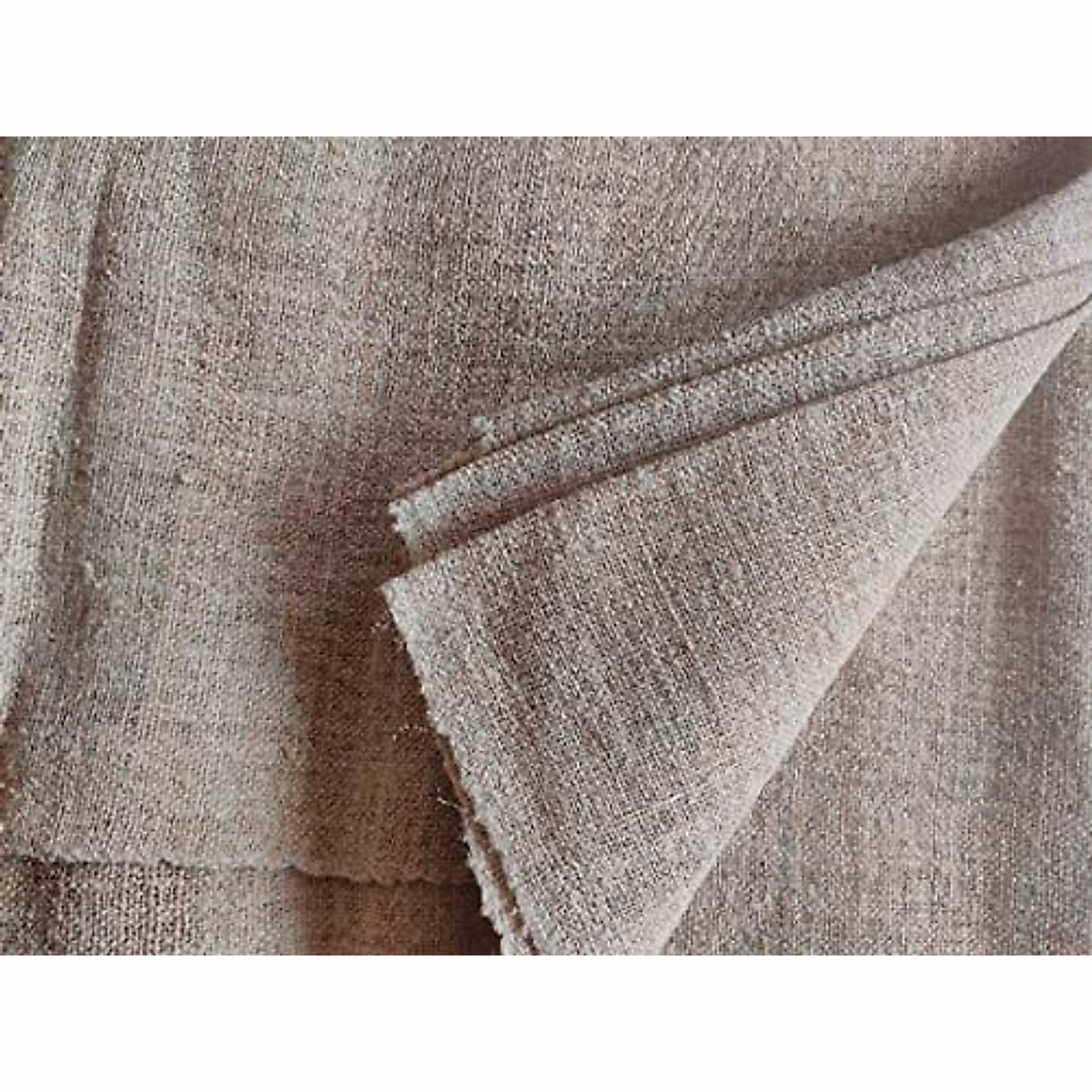 Hemp Handwoven Fabric by Planet Green-400 GSM Natural Color, Handloom Hemp Fabric, Sustainable Himalayan Hemp Fabric, Bulk Price, Width 75 cm and Length 1 Meter