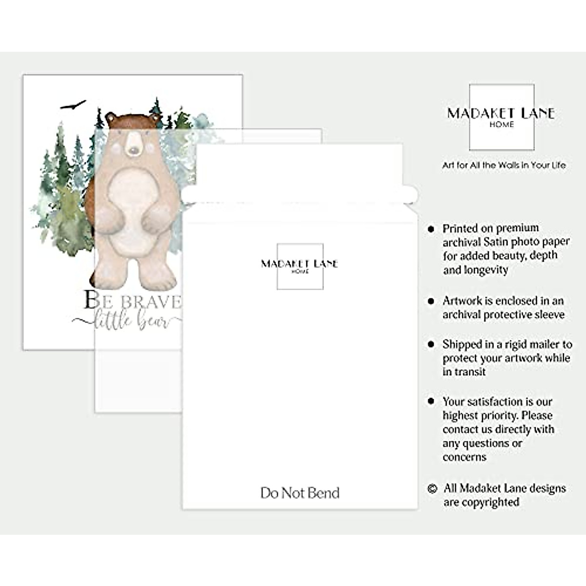 Boy Nursery Wall Decor - Baby Boy Room Decor - Woodland Nursery Decor for Boys - Boys Room Decorations for Bedroom - SET OF 4 Prints - 8x10 Each - UNFRAMED