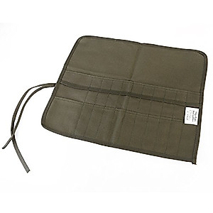 Tinksky Artist Paint Brush Roll Up Bag Holder Canvas Pouch (Green)