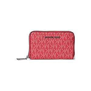 Michael Kors Jet Set Small Zip Around Card Case Geranium One Size