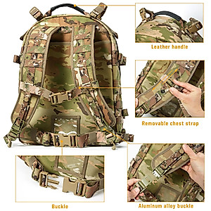 MT Military Army MOLLE 2 Tactical Assault Backpack, Rifleman 3 Day Pack, Medium Rucksack (Assault Pack UN)