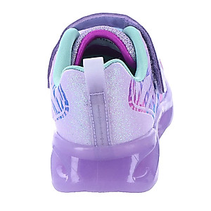 Skechers Kids Girls Twisty Ice Sneaker, Lavender/Multi, 2 Little Kid