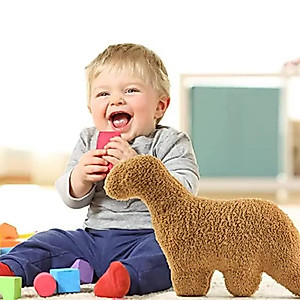 Dino Chicken Nugget Plush Toy - 45cm Large Soft Stuffed Dinosaur Pillow, PP Cotton-Filled Animal Shape Toy, Cute Plushies for Kids, Play and Decor, Ideal Gift (Stegosaurus)