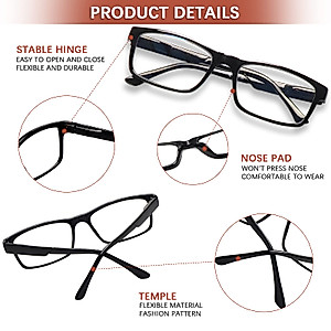 Ronecool Reading Glasses for Women/Men Blue Light Blocking, Computer Readers Anti Eye Strain Blocker Eyeglasses 6 Packs(6 Color, 1.50)