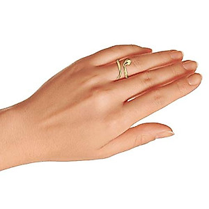 Bling Jewelry Minimalist Delicate Midi Knuckle Thin 1MM Band Stackable Bypass Wrap Snake Serpent Ring For Teen 14K Gold Plated .925 Sterling Silver