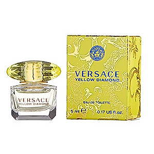 Versace Yellow Diamond Eau De Toilette Spray for Women, 0.17 Fl Oz (Miniature) (Pack of 2)