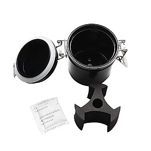 Mekupeu Eyelash Glue Storage Tank Individual Adhesive Stand Activated Carbon Cylinder Jar Sealed Container Lash Extension Tool, Black, 1PCS
