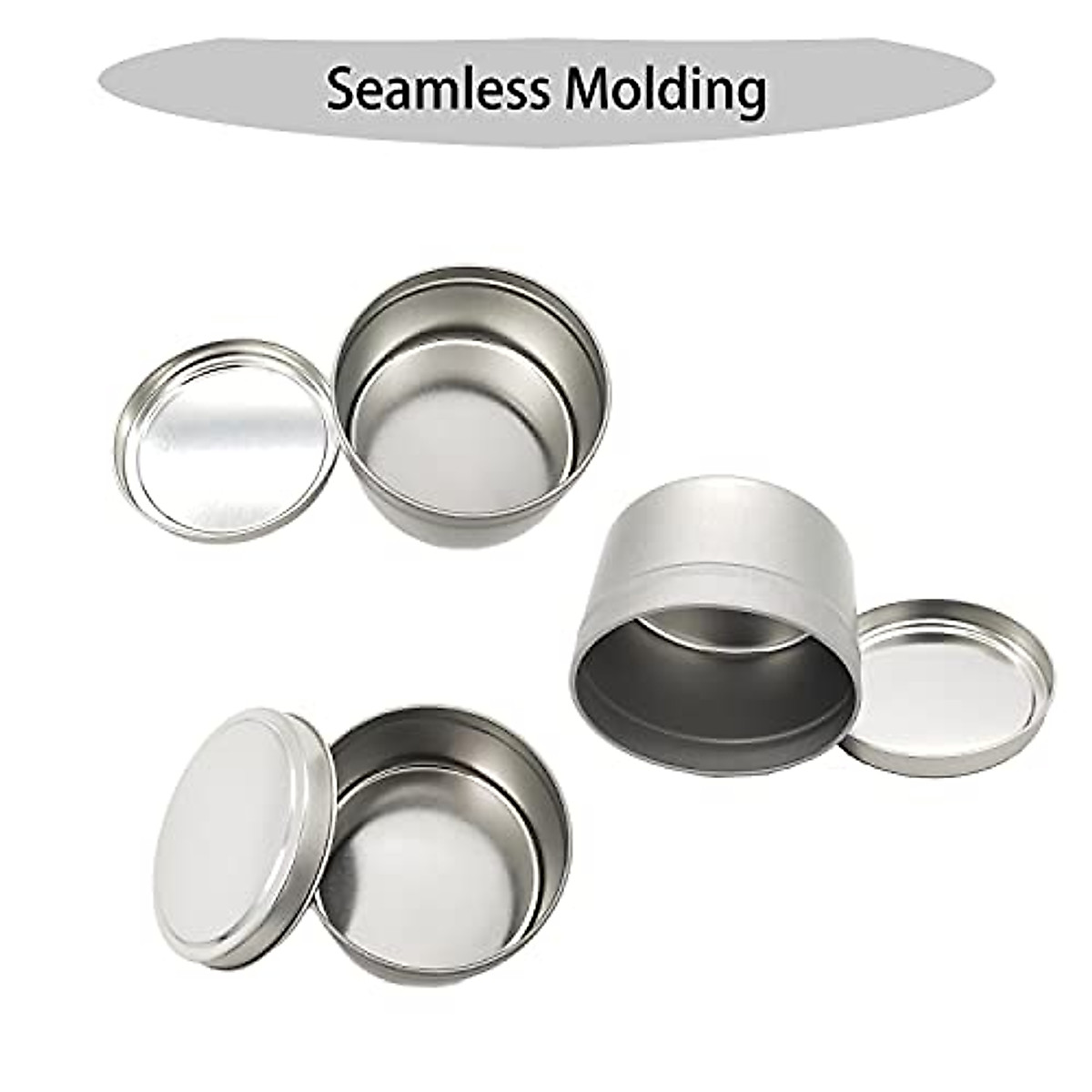 PMCDS2G 24PCS Candle Tins 8oz for Candle Making - Natural Silver, Candle Making Supplies