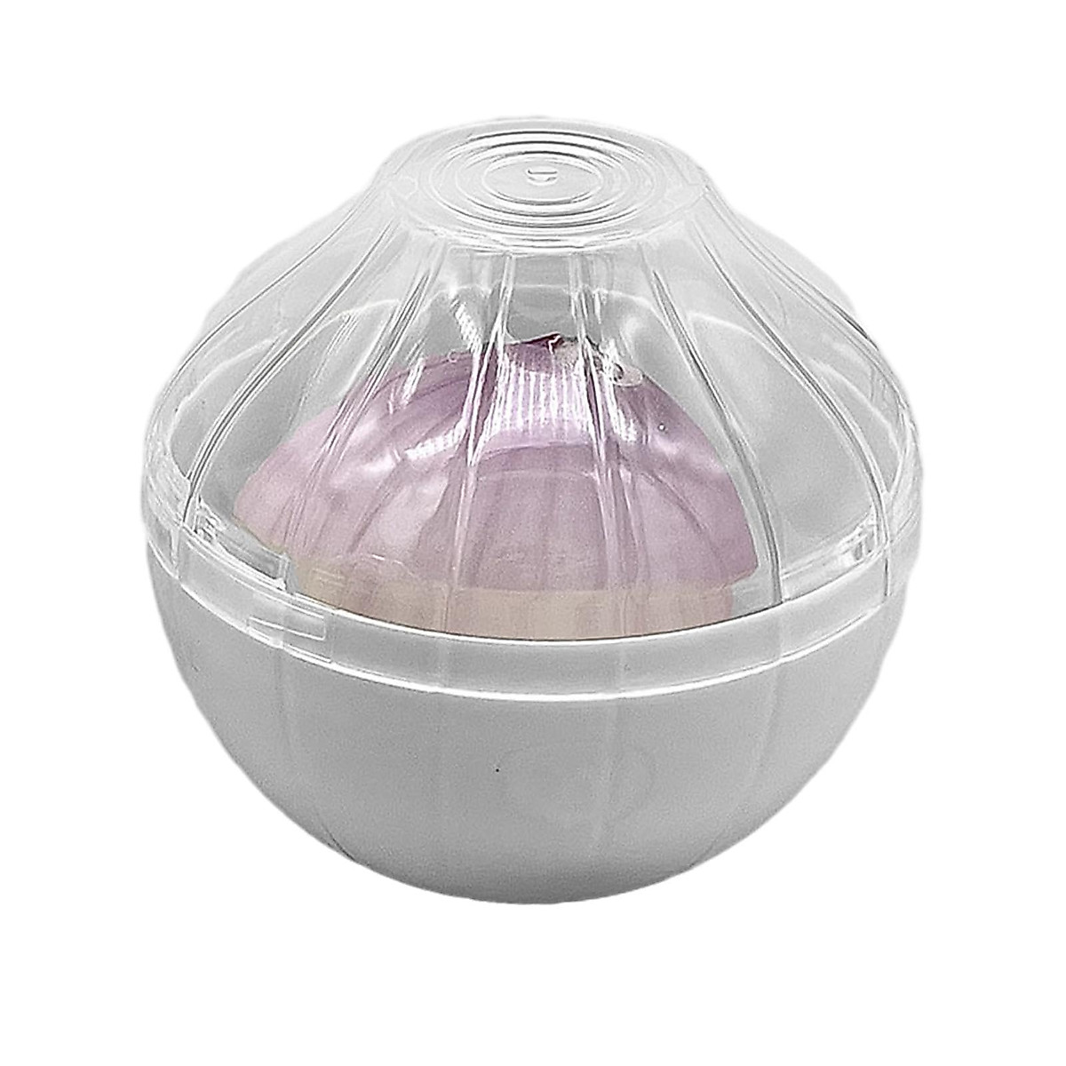CALIDAKA Onion Keeper Reusable Garlic Shaped Food Saver Storage Containers, Fruit and Vegetable Storage Holder Sealing Box Bowls for Refrigerators, White