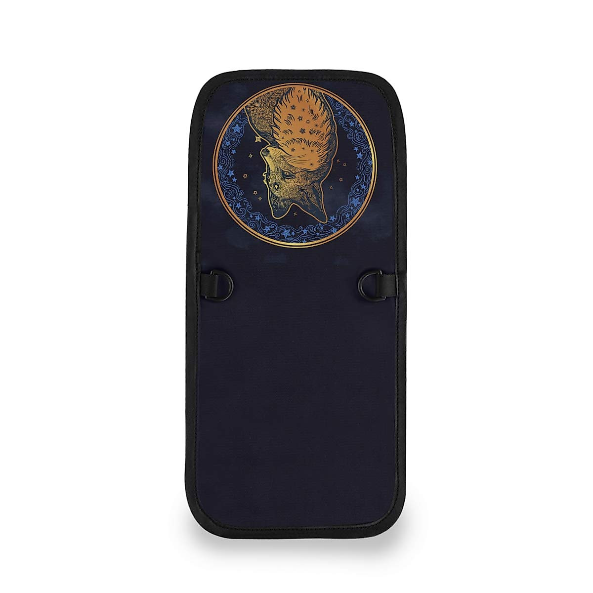 ALAZA Fox Portrait Boho Moon Star Small Crossbody Wallet Purse Cell Phone Bag Rfid Passport Holder with Credit Card Slots