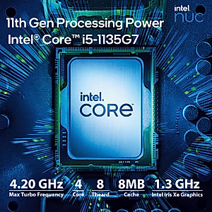 Intel NUC 11 NUC11PAHi5 Panther Canyon Mini Computer 11th Gen Core i5-1135G7, 4 Cores, 8 Threads, 8MB Smart Cache, Iris Xe Graphics, 0GB RAM, 0GB SSD, No OS, Barebone