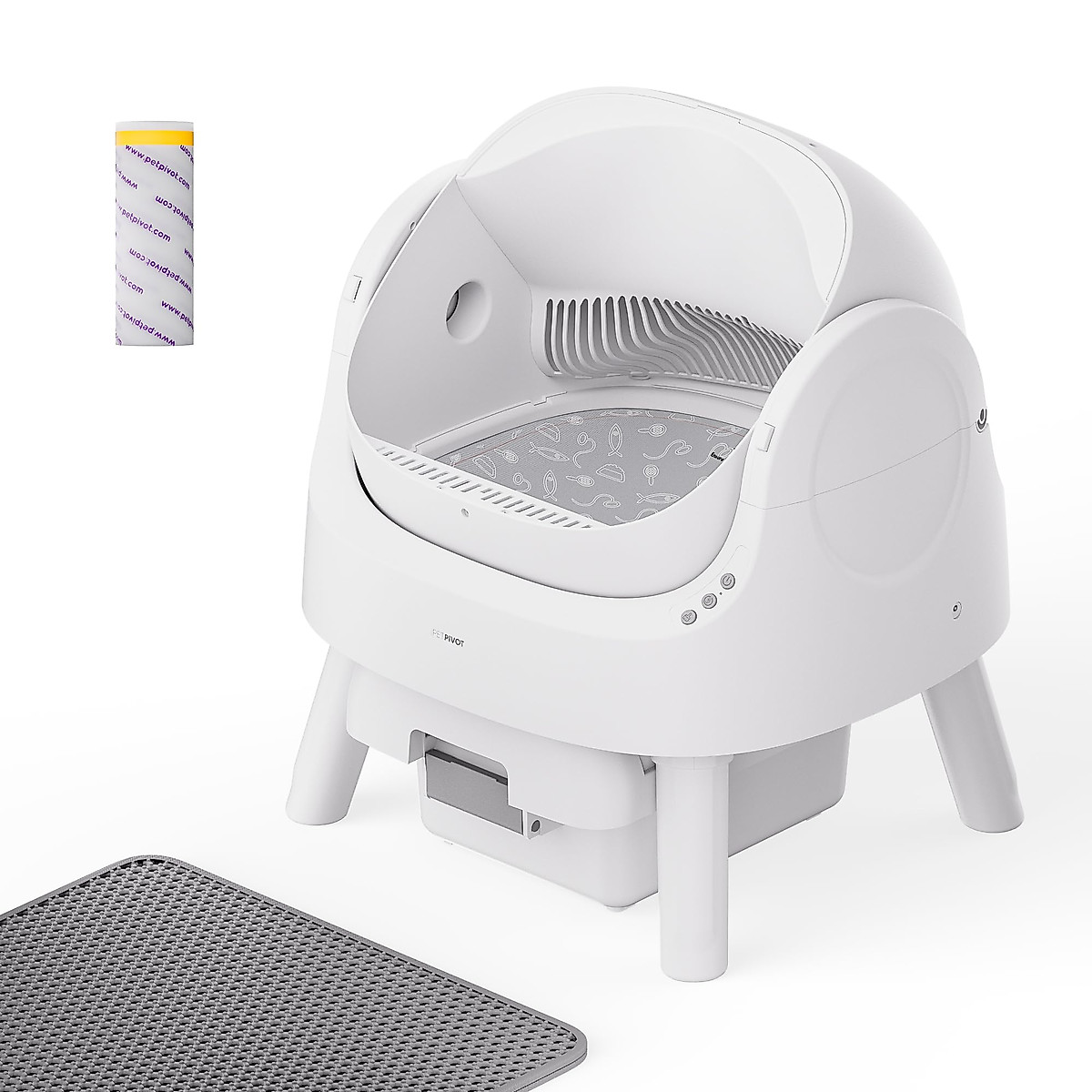 Self Cleaning Cat Litter Box, Open Top Litter Box for Multiple Cats ...