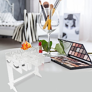 Eyelash Storage - Eyelash Holder Rack with 10 Hangers, Mini Acrylic Eyelash Hanger Rack Lash Organizers and Storage, Funny False Eyelash Display Stand Makeup Storage for Women Girls