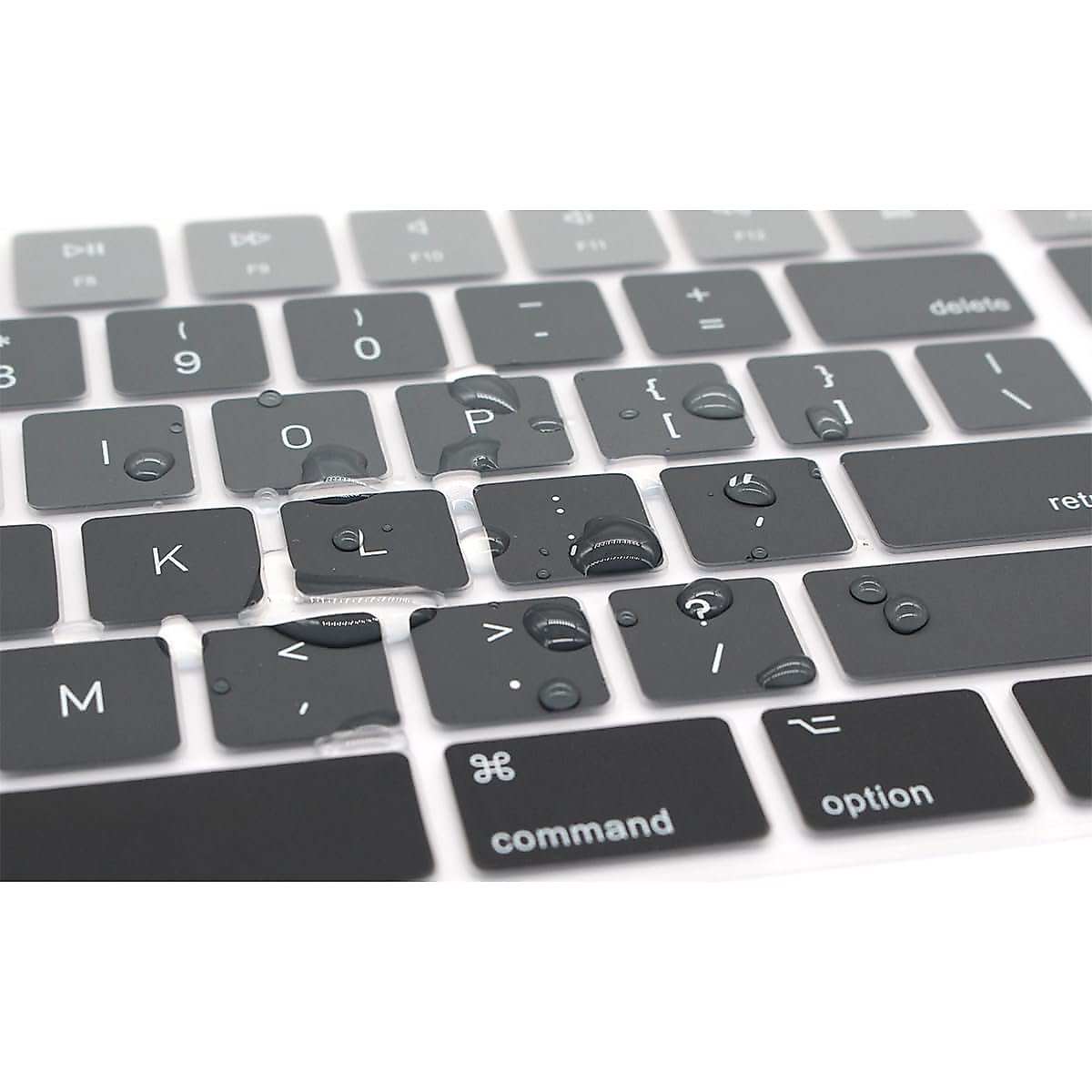 Boaulee Ultra Thin Silicone A1843 Keyboard Cover Skin for iMac Full Size Wireless Numeric 2017-2019 Magic Keyboard with Numeric Keypad MQ052LL/A A1843 US Layout (Gradient Gray)