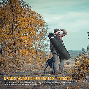 RPNB One-Way 270 Degree See Through Hunting Blind, 2-3 Person Portable Pop-Up Ground Blinds with Carrying Bag, Noise-Free Sturdy Camouflage Hunting Tent for Deer & Turkey Hunting