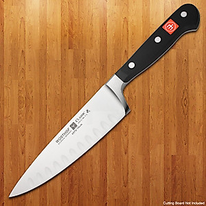 Wusthof Classic High Carbon Steel Knife Hollow Edge Cook's Knife, 6 Inch