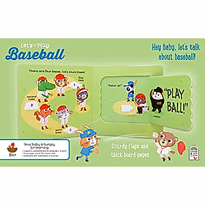 Let's Play Baseball! A Lift-a-Flap Board Book for Babies and Toddlers