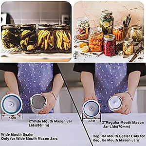 Mason Jar Vacuum Sealer for Foodsaver Vacuum Sealer Machine Mason Jar Sealer Vacuum Kit for Wide-Mouth & Regular-Mouth Mason Jar with Accessory Hose and A Manual Portable Vacuum Pump and Lid Opener