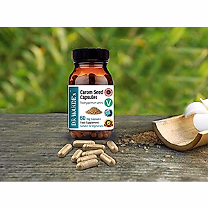 DR WAKDE'S Carom Seed Capsules (Celery Seed, Ajwain, 60 Veg Caps, Plant-Based Supplement, Ayurvedic Herb, All Natural, Vegan)