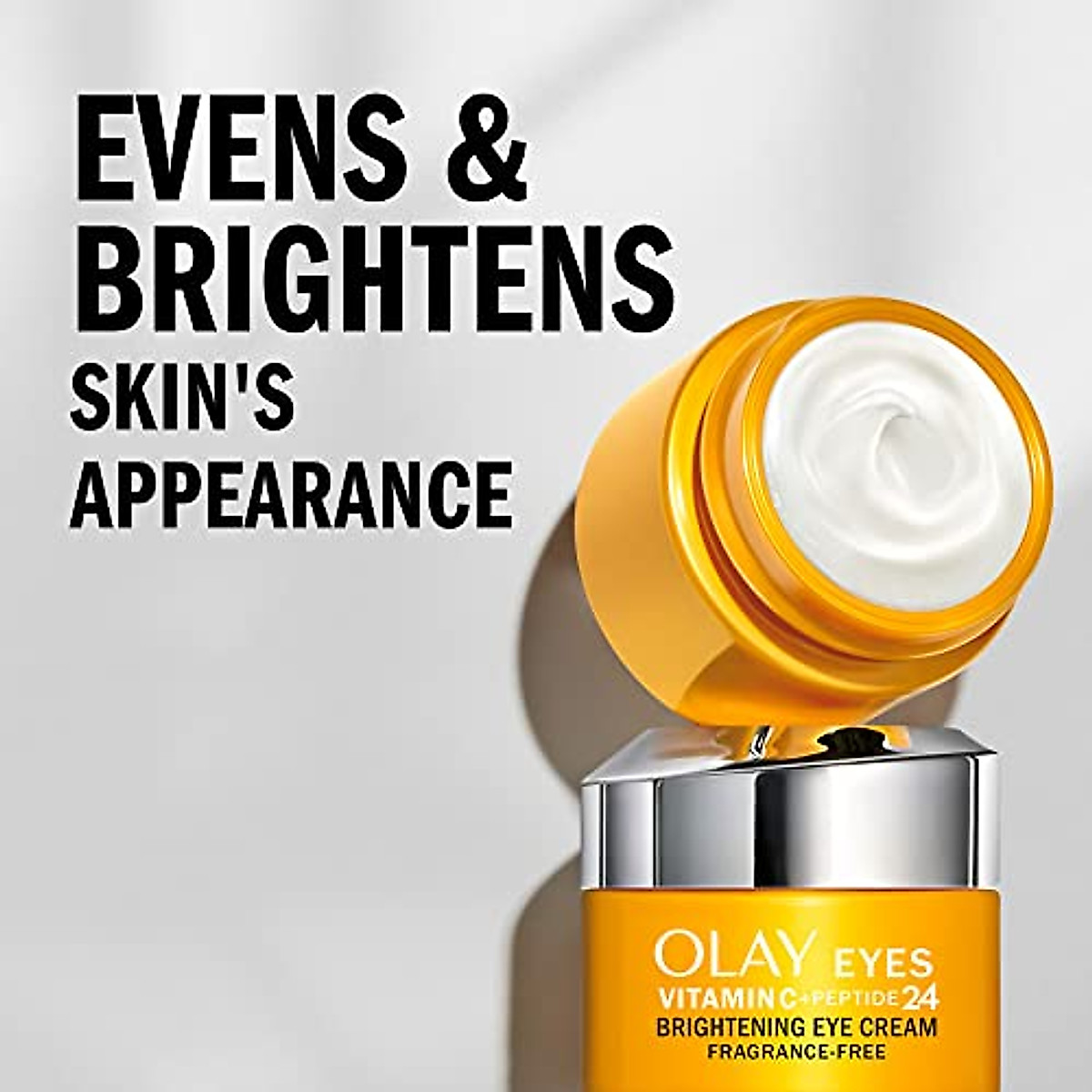 Olay Vitamin C + Peptide 24 Eye Cream, Fragrance-Free, 0.5 oz + Whip Face Moisturizer Travel/Trial Size Gift Set