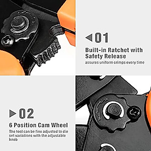iCrimp SN-48B Pin Crimping Tools 3.96/4.8/5.08/6.3 mm 26-16AWG Crimper 0.14-1.5mm² for Dupont & JST-SM Molex Connectors and Terminals