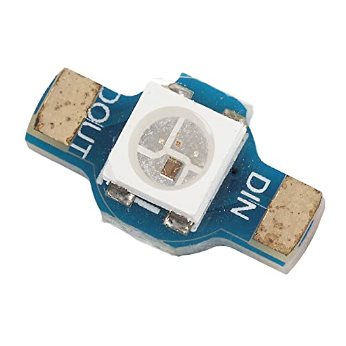 WS2812 LED Module, 5V High Brightness Low Drive Voltage PCB 10Pcs Simple Circuitry WS2812 RGB LED Module Large Scattering Angle for Replacement